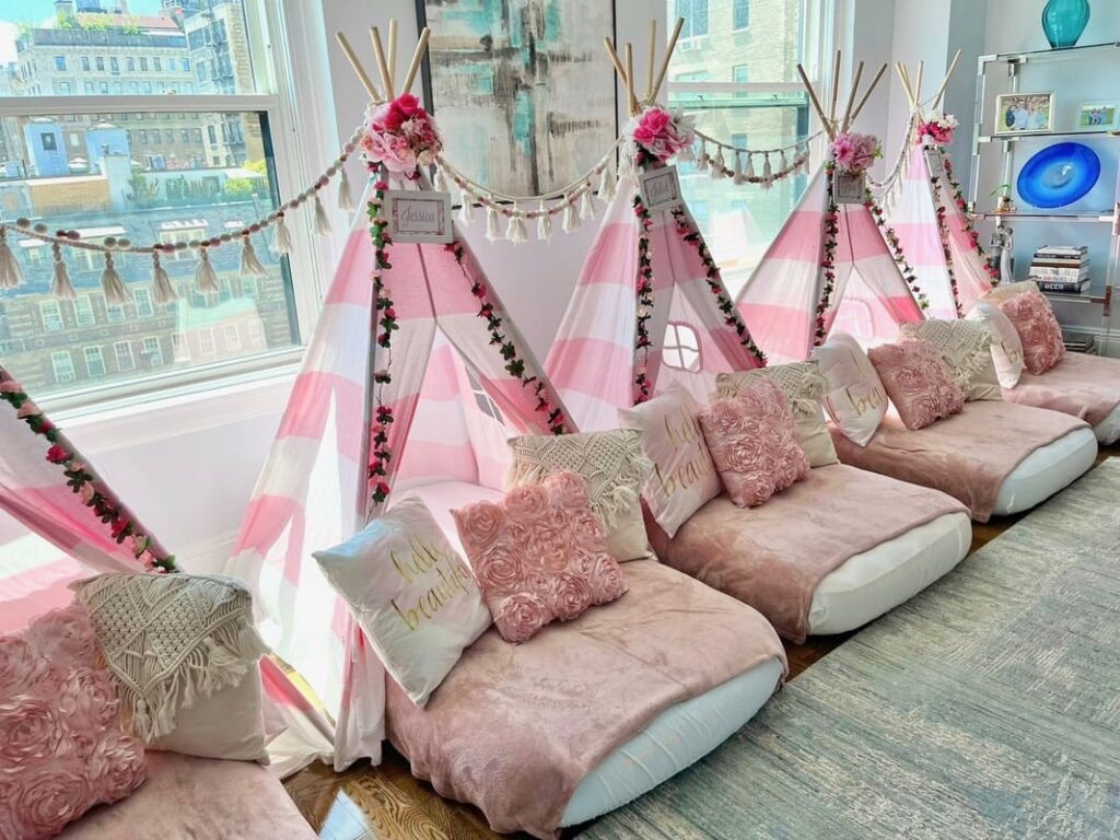 Bohemian Romance Teepee 7 pc Sleepover Set - Sleepover Party Shop