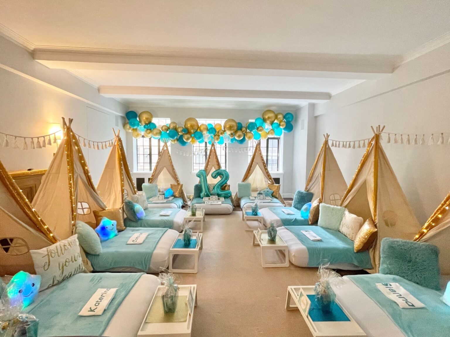 Blue and Gold Theme - Sleepover Party Shop